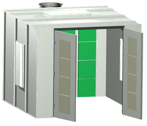 Enclosed Finishing Paint Booth with Fire Suppression System: Tools USA