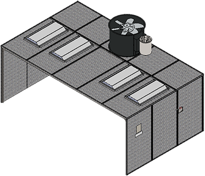 18' Open Face Paint Booth + Fire Suppression: Tools USA