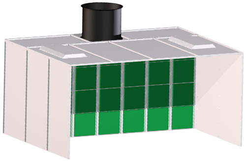 Open Face Paint Booth with Fire Suppression System 14': Tools USA