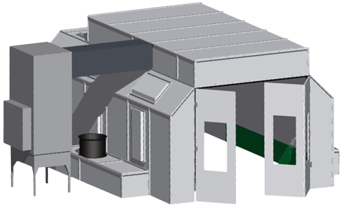 Heated Side Downdraft Paint Booth: Tools USA