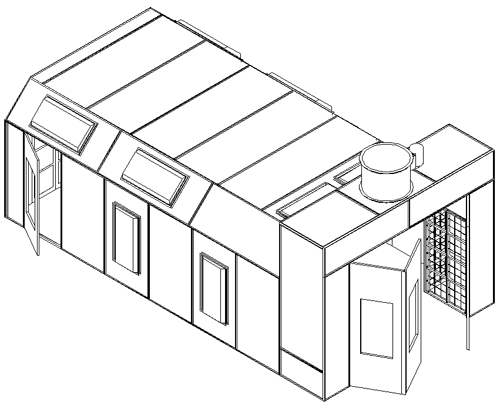 Reverse Flow Cross Flow Paint Booth: Tools USA